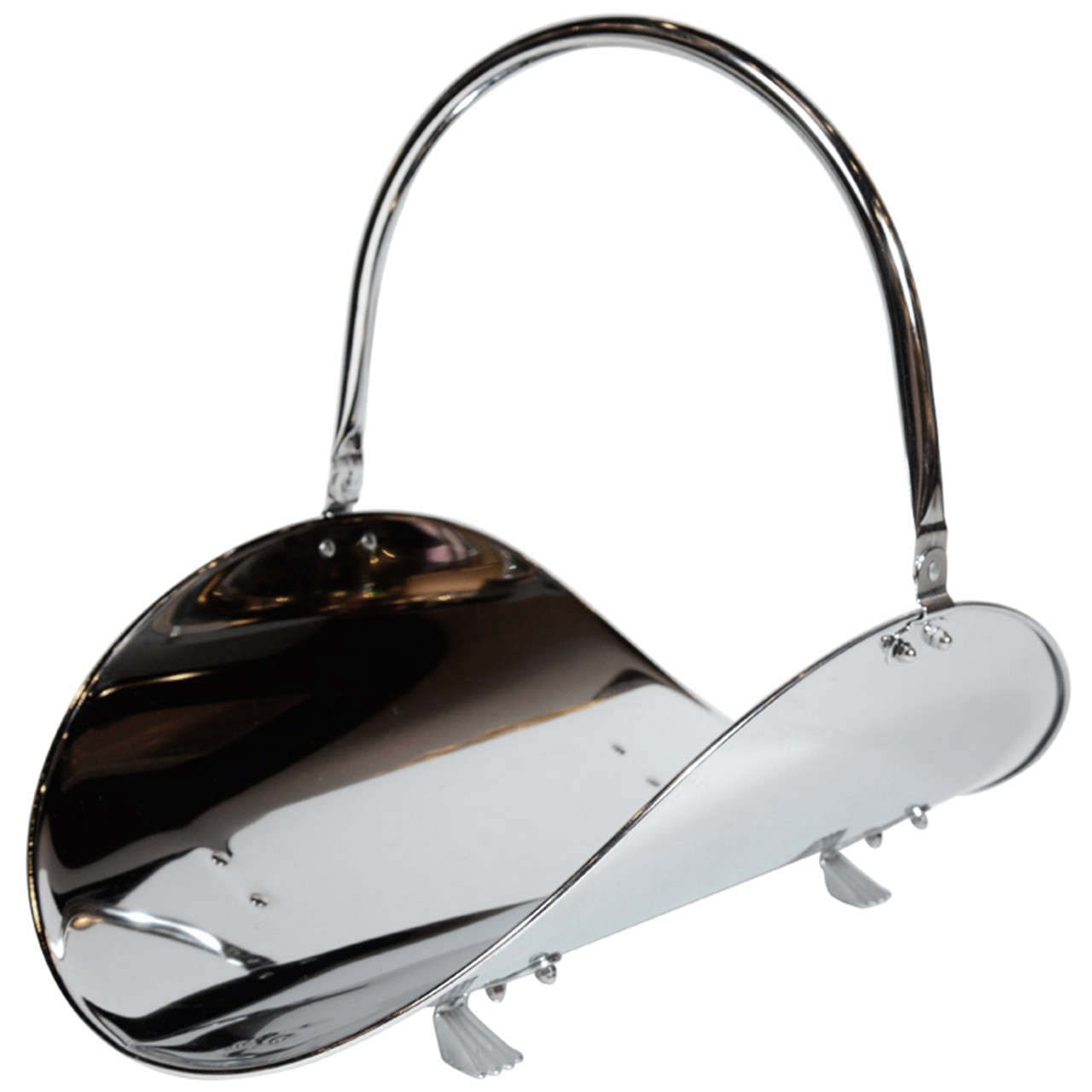 Modernist Chrome Log Holder at 1stDibs