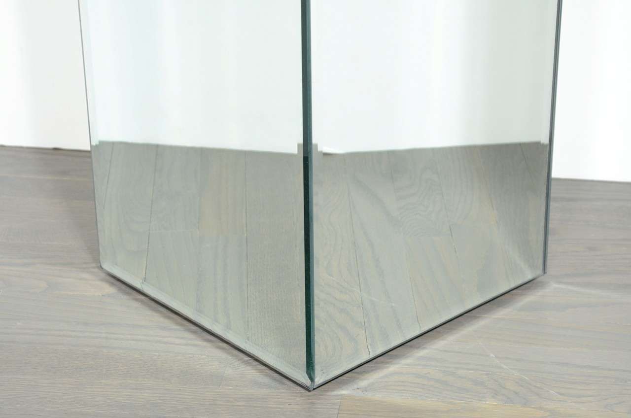 Modernist Hand Beveled Mirrored Pedestal For Sale at 1stDibs | mirror ...
