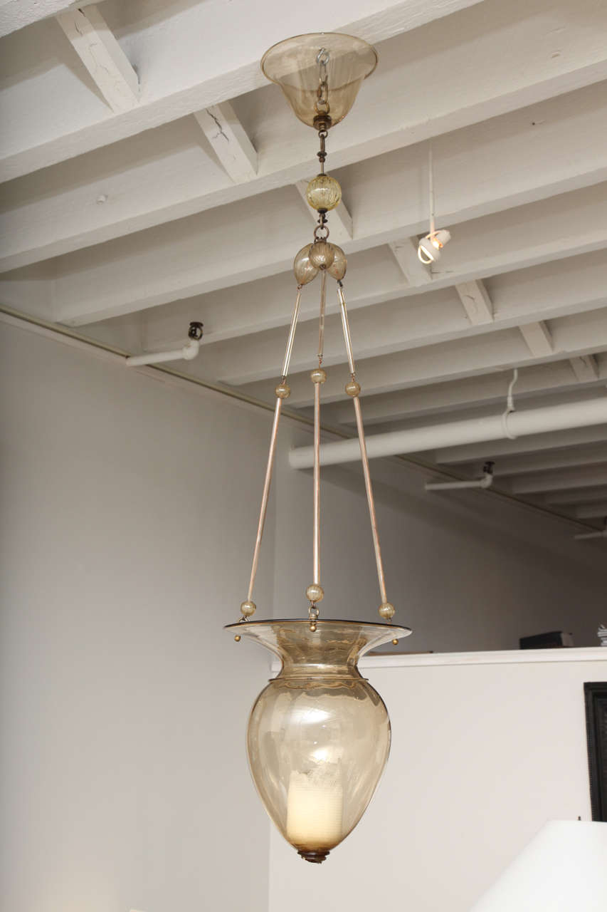 Midcentury Murano Glass Pendant at 1stDibs