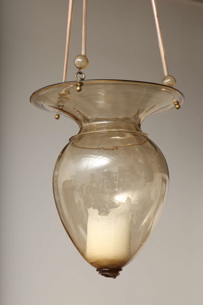 Midcentury Murano Glass Pendant at 1stDibs