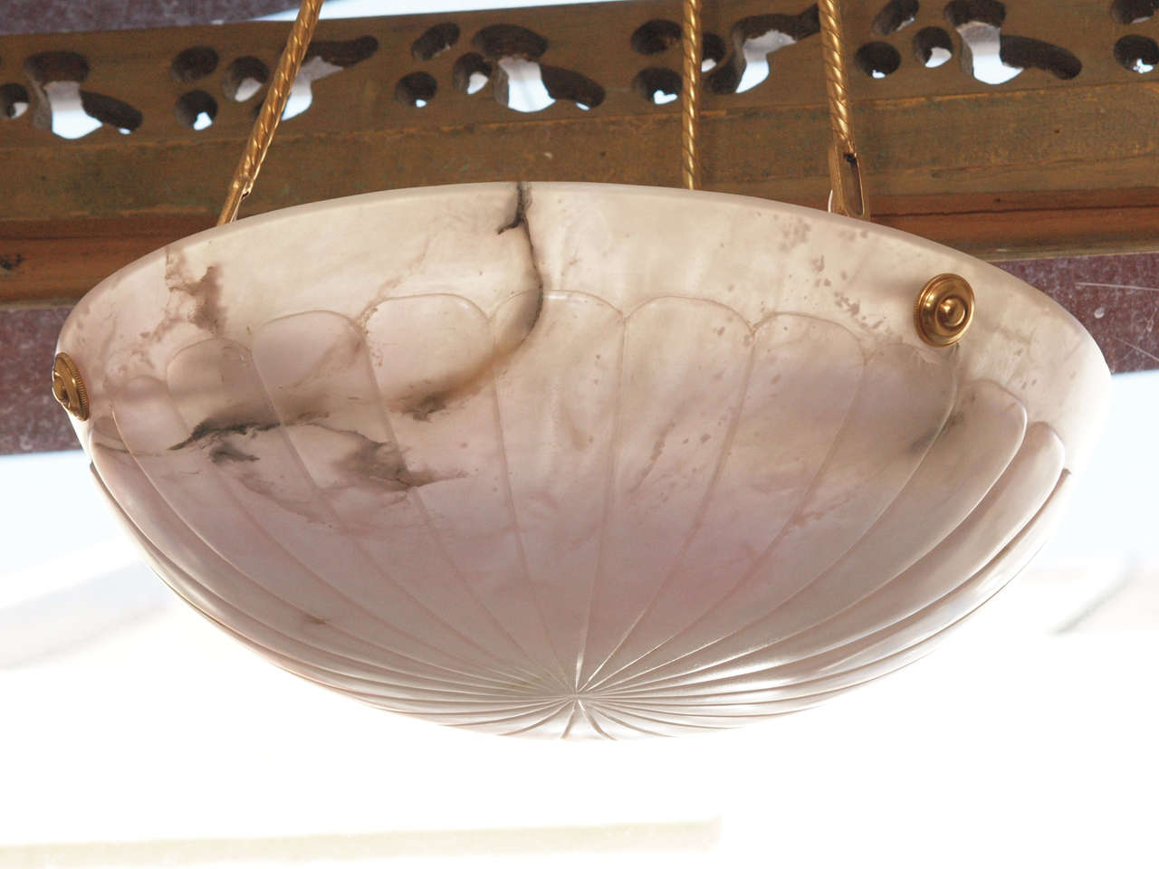 Italian Alabaster Chandelier at 1stDibs