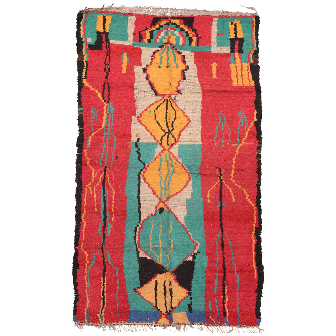 Vintage Moroccan Rug For Sale at 1stDibs