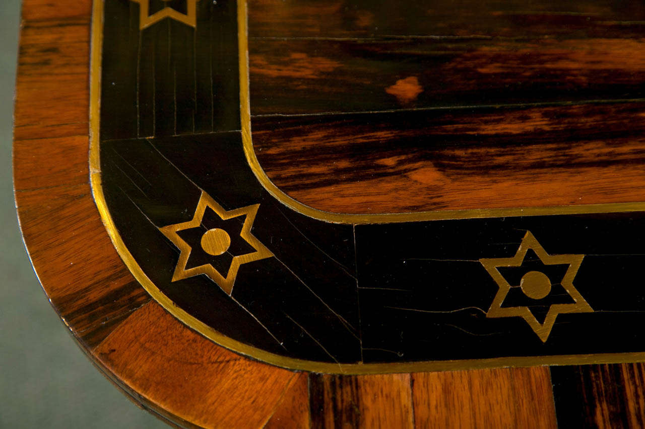 Regency Ebonized and Calamander Wood Card Table at 1stDibs | calamander ...