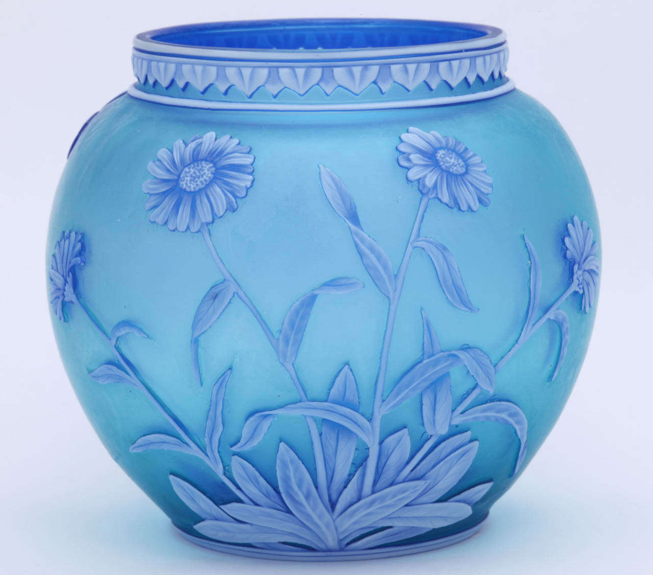 A Fine Signed Thomas Webb and Sons Three Color Cameo Glass Vase at ...