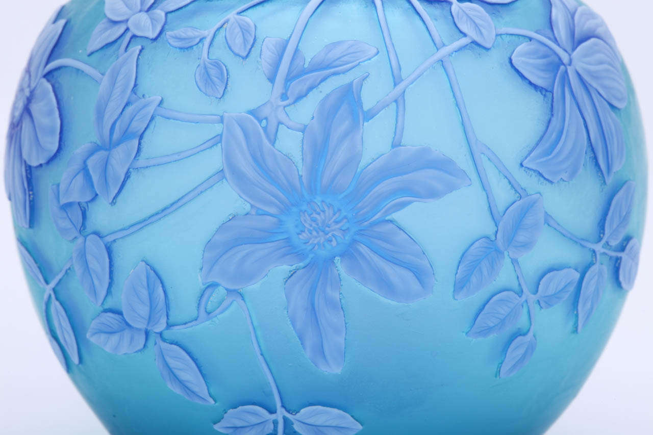 A Fine Signed Thomas Webb and Sons Three Color Cameo Glass Vase at ...