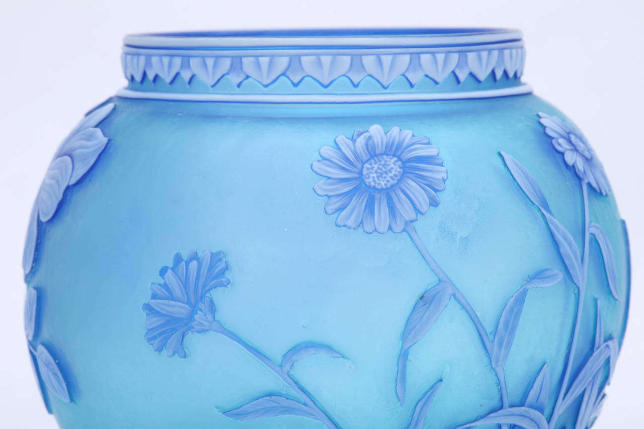 A Fine Signed Thomas Webb and Sons Three Color Cameo Glass Vase at ...