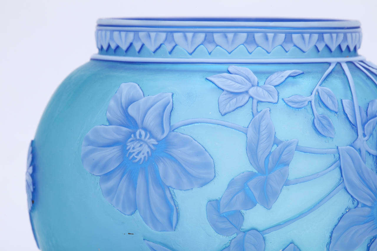 A Fine Signed Thomas Webb and Sons Three Color Cameo Glass Vase at ...