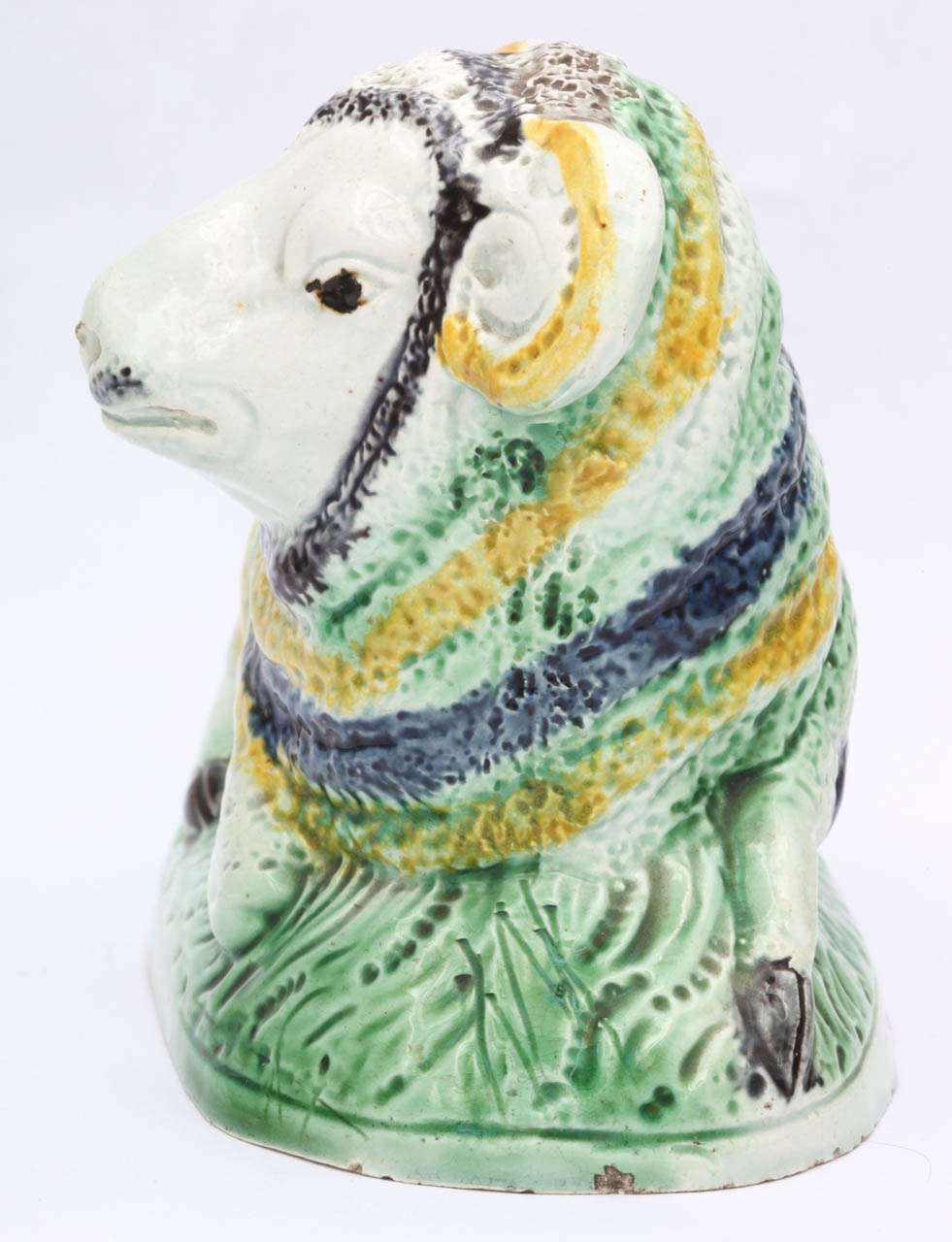 Rare Prattware Figure of a Ram For Sale at 1stDibs