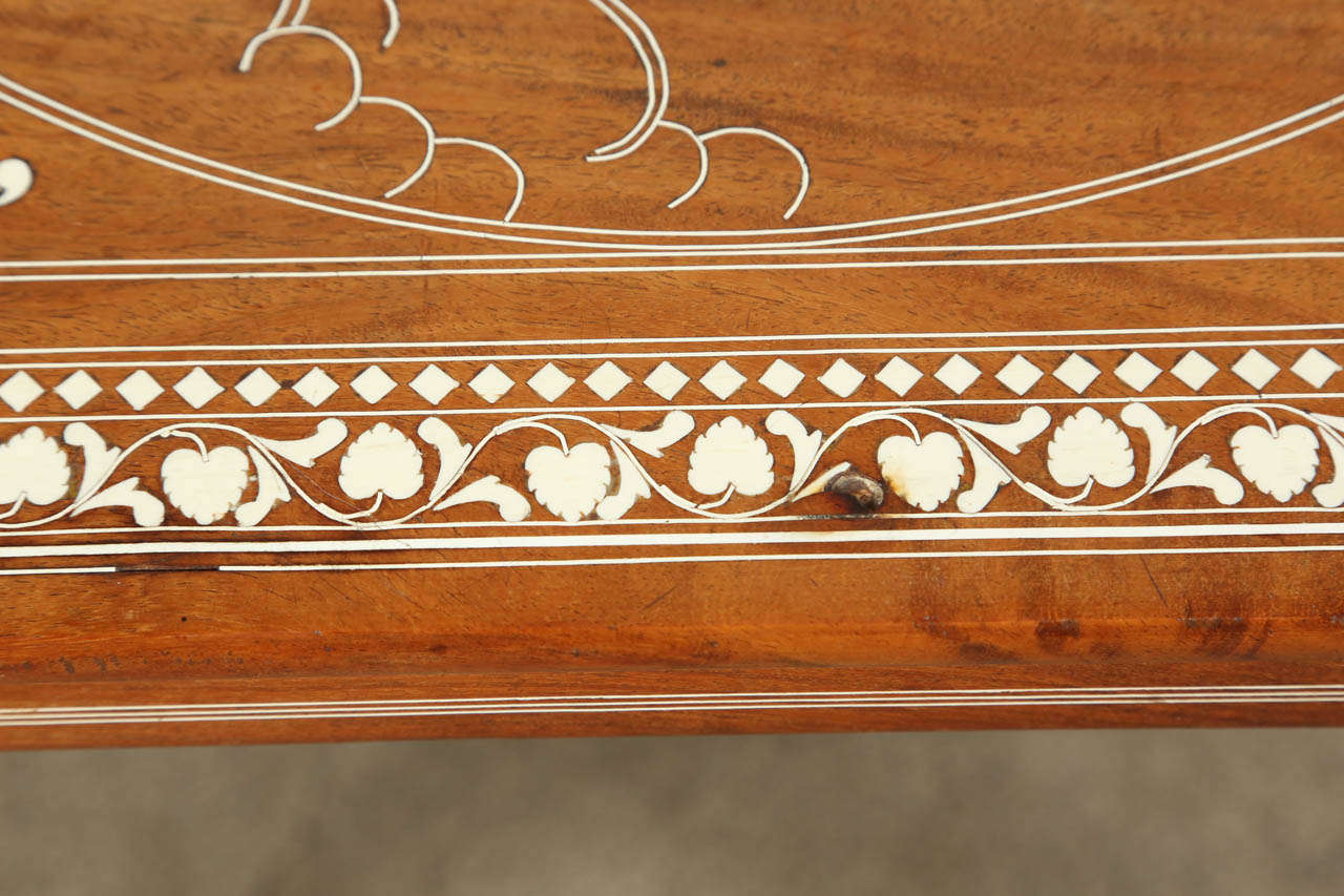 Anglo Indian Mughal Teak Inlaid Square Side Table For Sale at 1stDibs ...