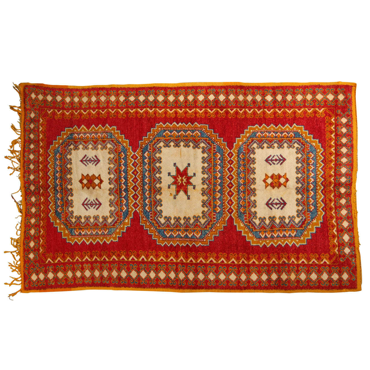Moroccan Vintage Tribal Rug at 1stDibs