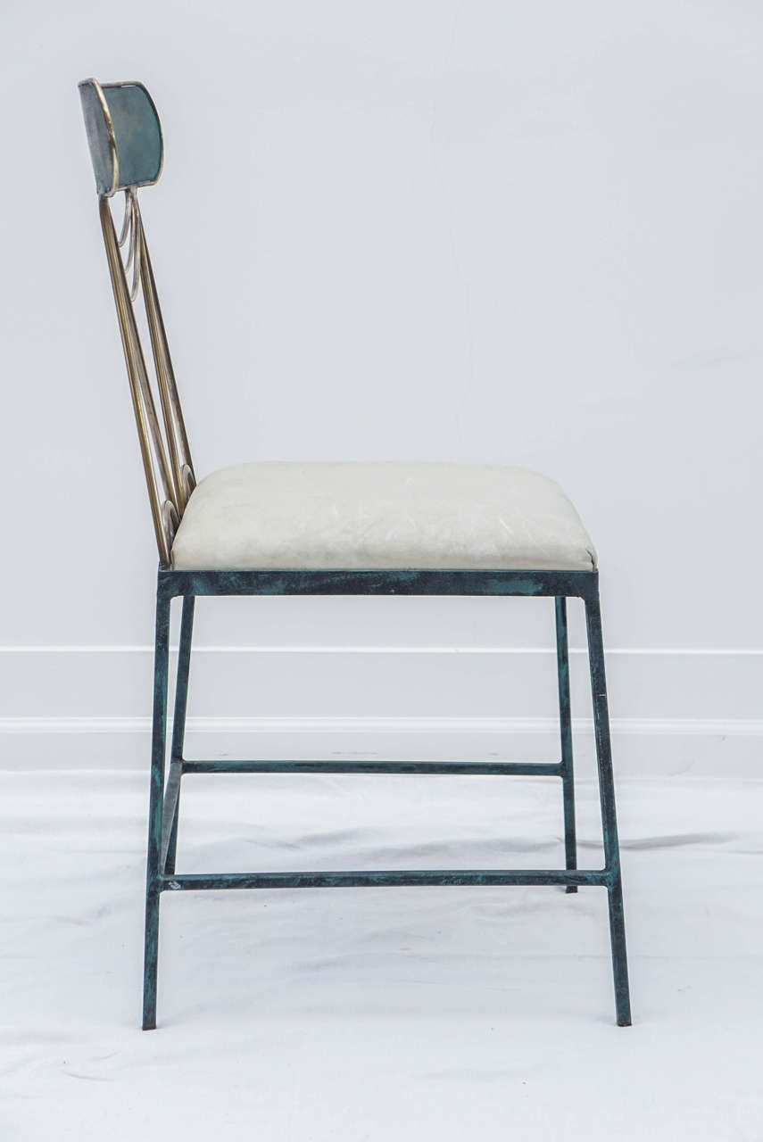 Pair of Mario Villa Bronze Side Chairs at 1stDibs