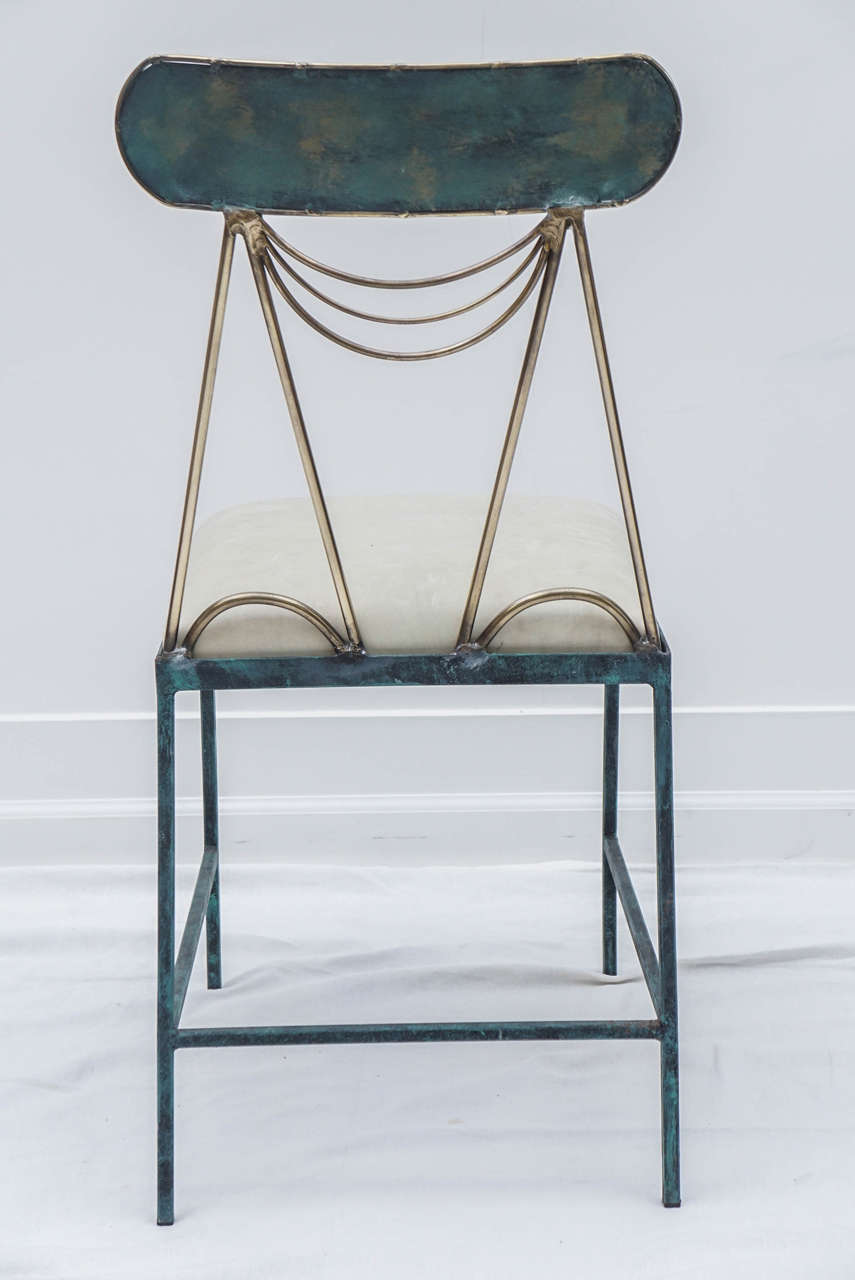 Pair of Mario Villa Bronze Side Chairs at 1stDibs