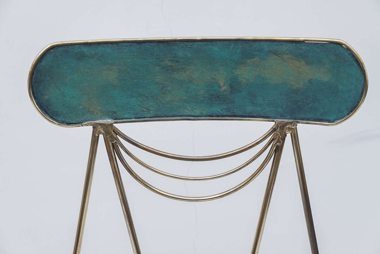 Pair of Mario Villa Bronze Side Chairs at 1stDibs