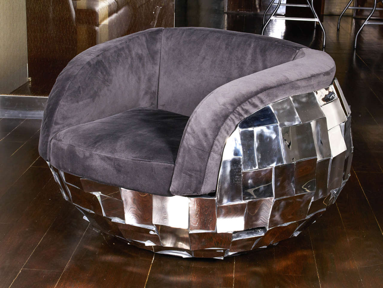 Unique Patchwork Metal Chair For Sale at 1stDibs