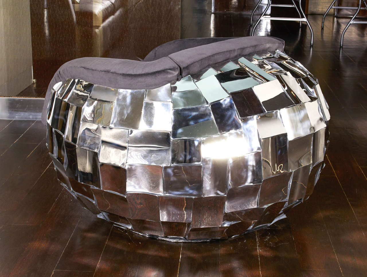 Unique Patchwork Metal Chair For Sale at 1stDibs