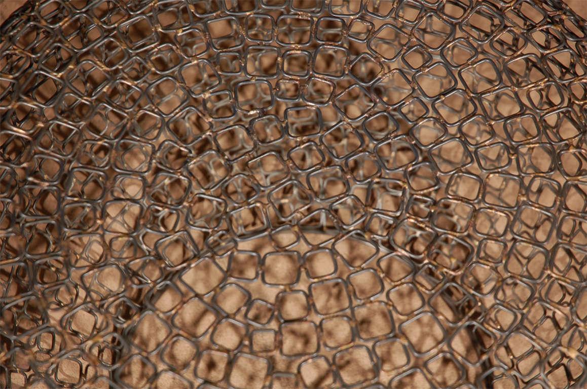 Metal Beehive Pattern Ottoman or Stool at 1stDibs