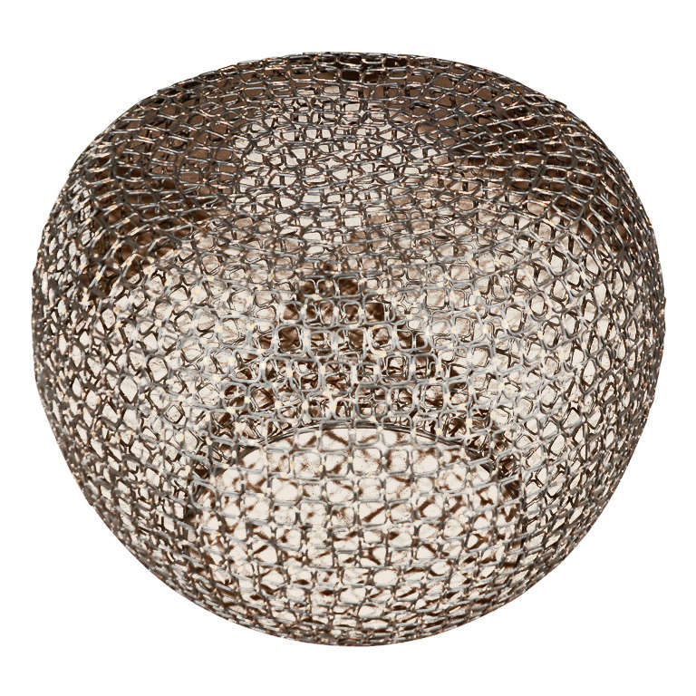 Metal Beehive Pattern Ottoman or Stool at 1stDibs
