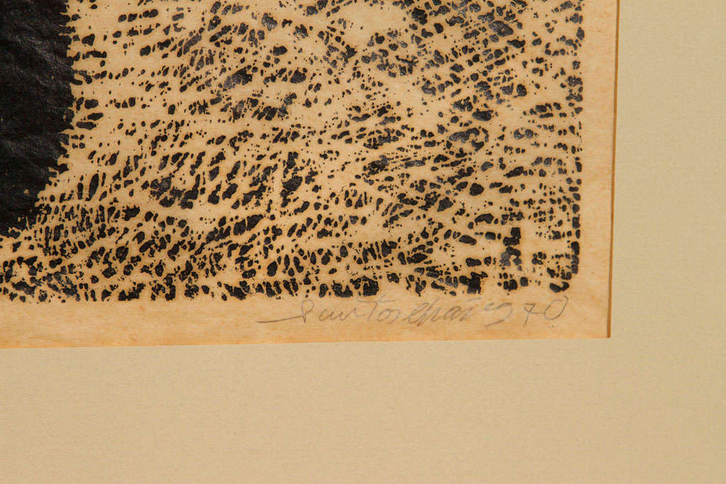 Block Print Portrait at 1stDibs