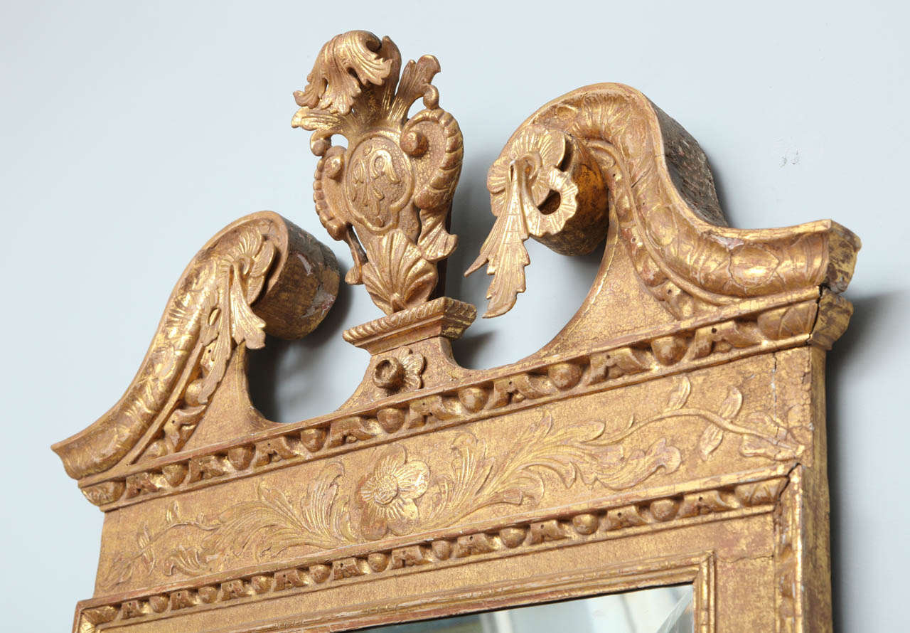 George II Palladian Gilt Wood Mirror at 1stDibs