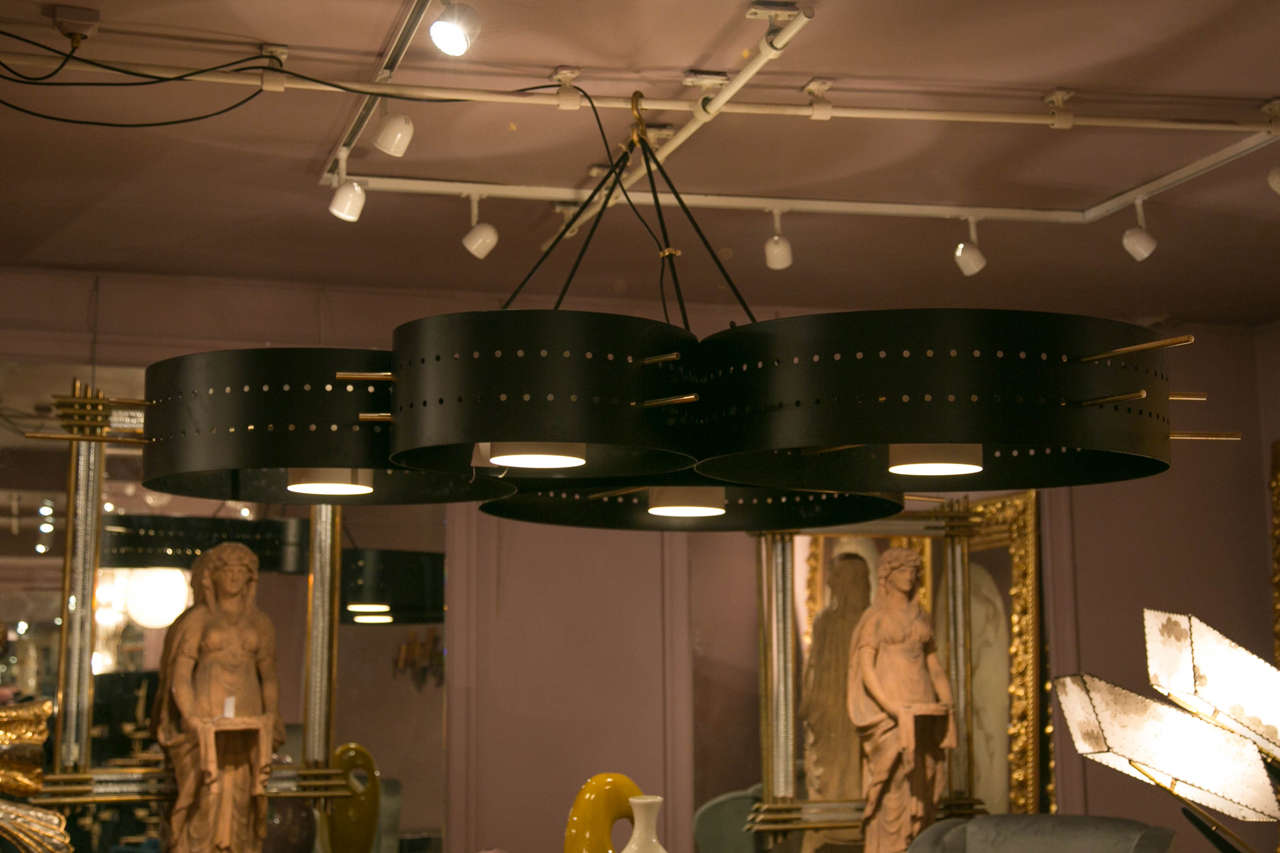 Spectacular Suspension in Black Metal at 1stDibs