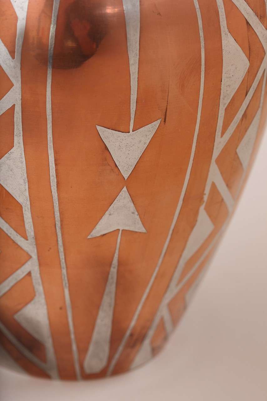 Art Deco Dinanderie Vase by Luc Lanel for Christofle at 1stDibs