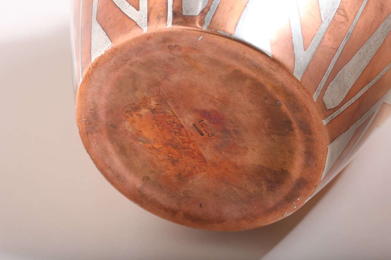 Art Deco Dinanderie Vase by Luc Lanel for Christofle at 1stDibs