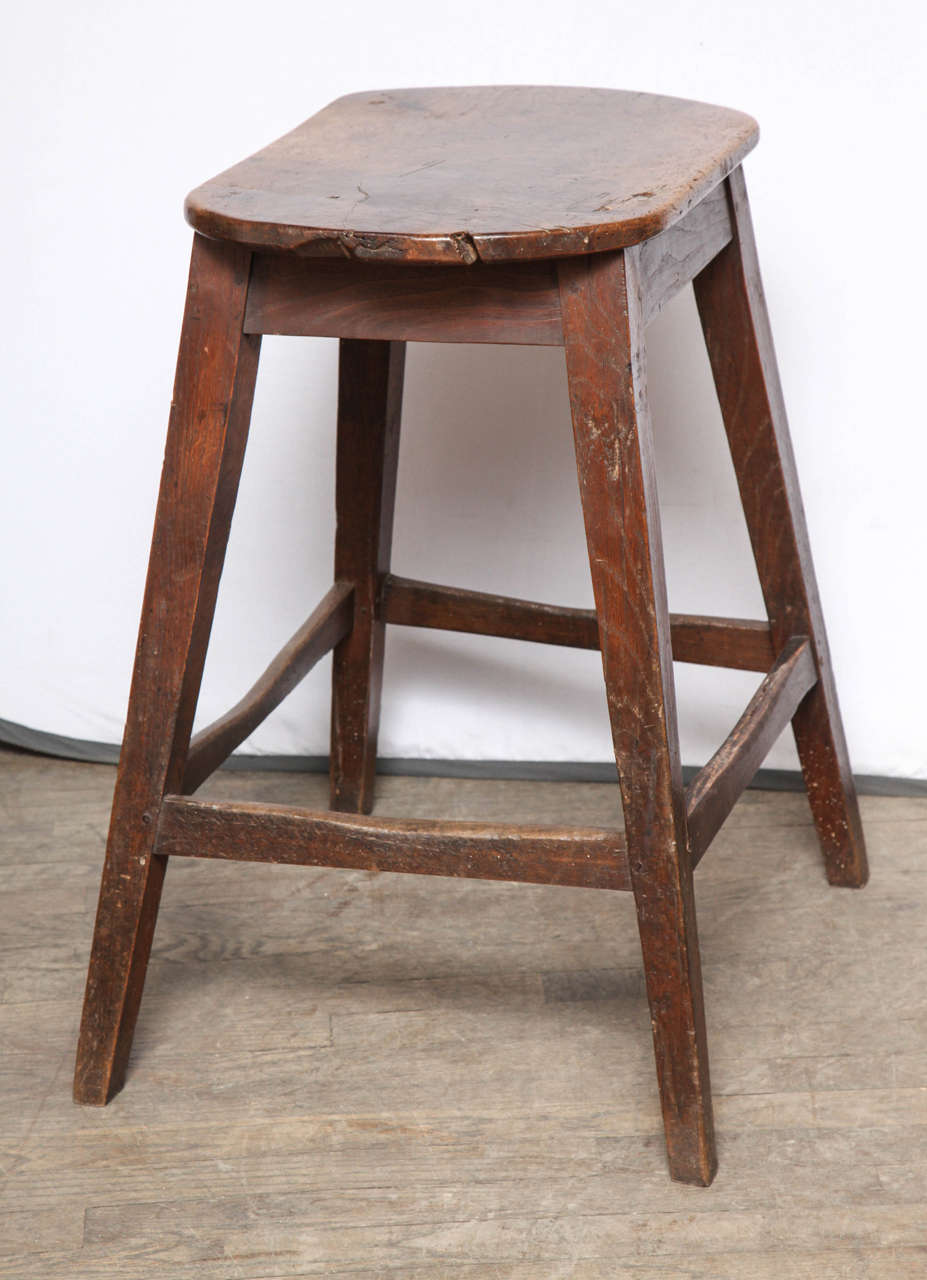 Unusually Large Oval Kitchen Stool at 1stDibs