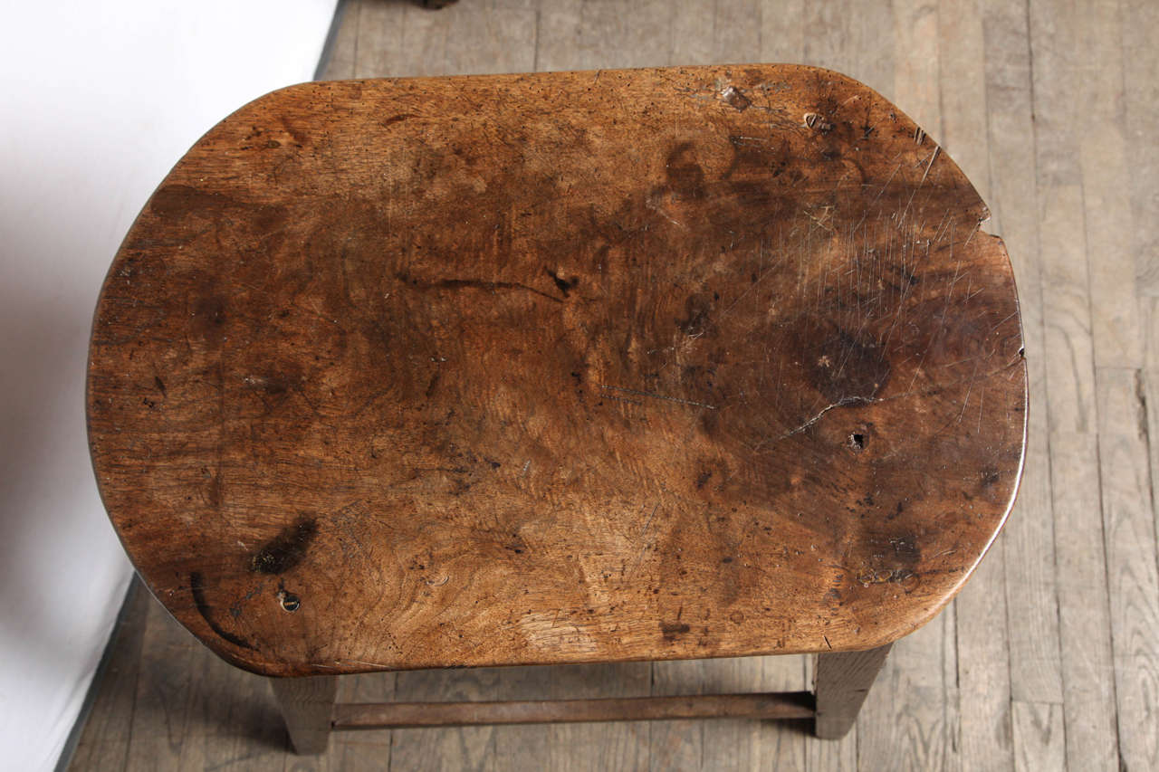 Unusually Large Oval Kitchen Stool at 1stDibs