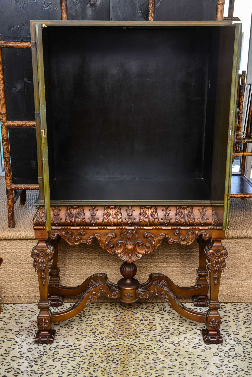 French Hand-Painted Antique Style Drinks Cupboard or Entertainment ...