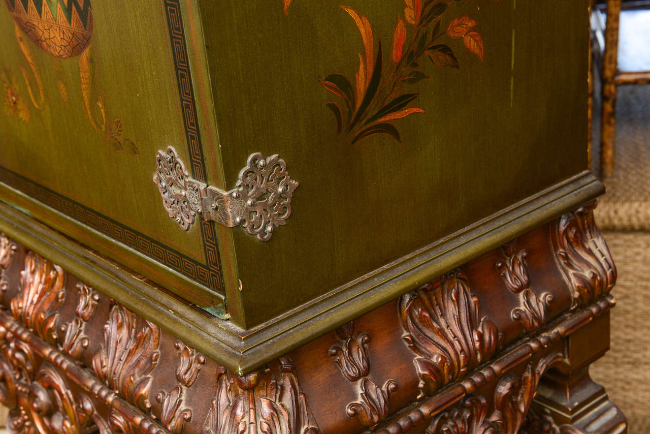 French Hand-Painted Antique Style Drinks Cupboard or Entertainment ...