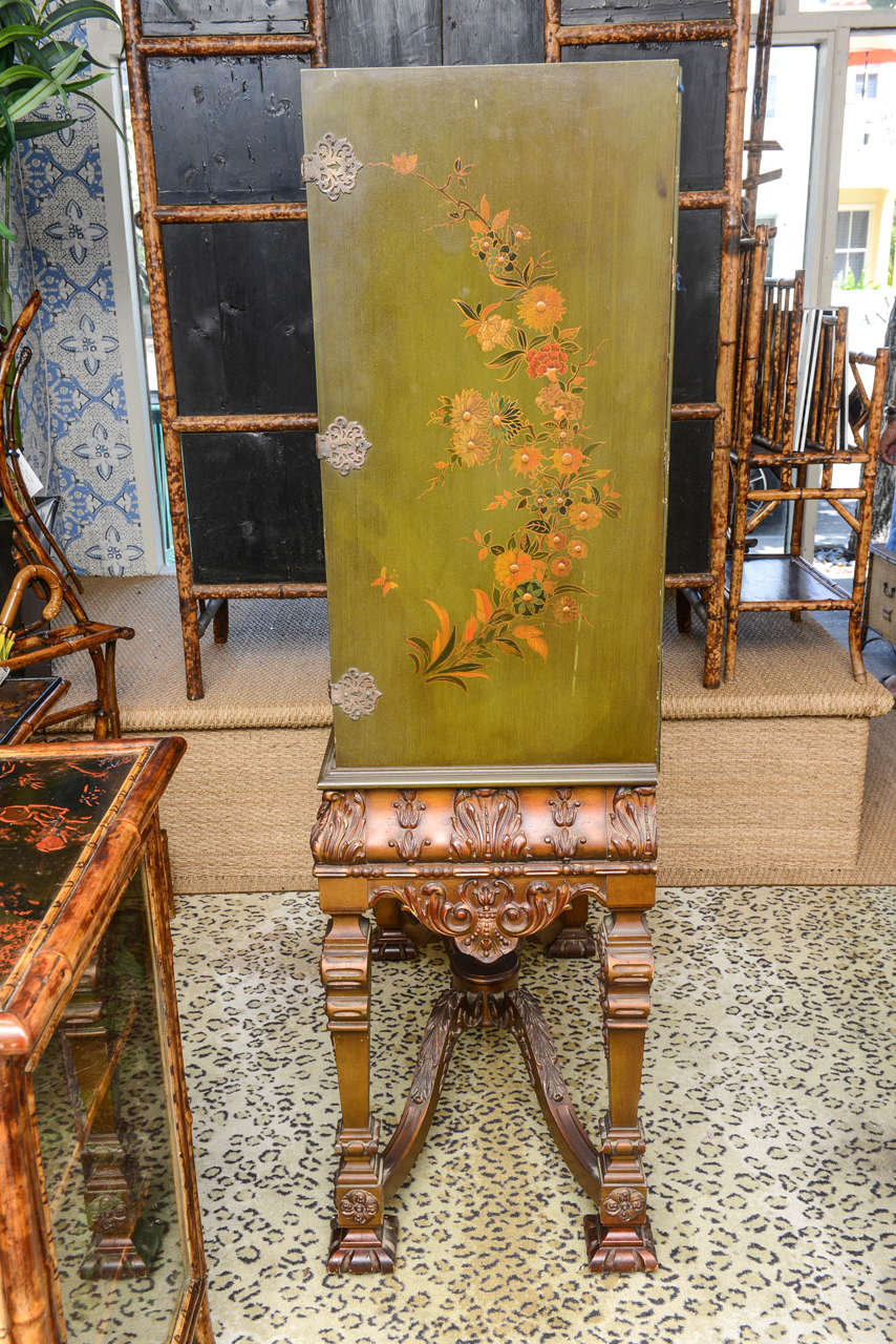 French Hand-Painted Antique Style Drinks Cupboard or Entertainment ...
