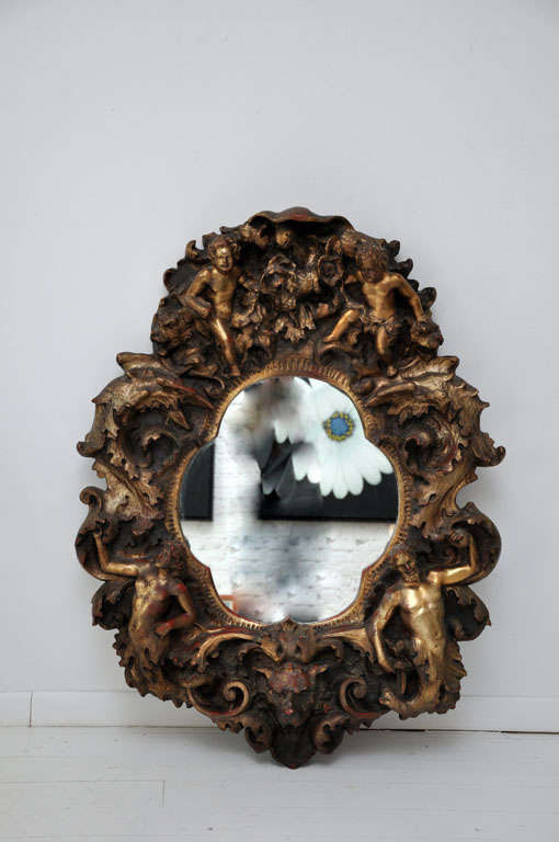 Mirror with Mythological Figural Relief at 1stDibs