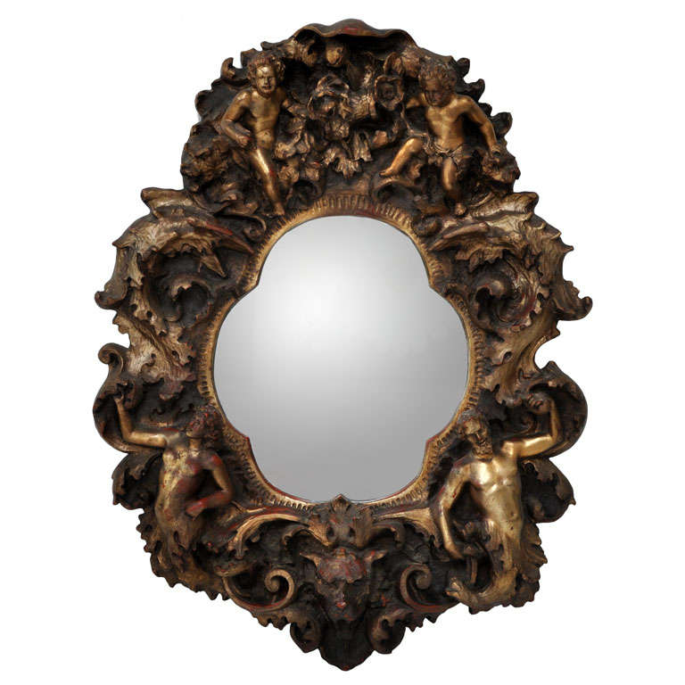 Mirror with Mythological Figural Relief at 1stDibs