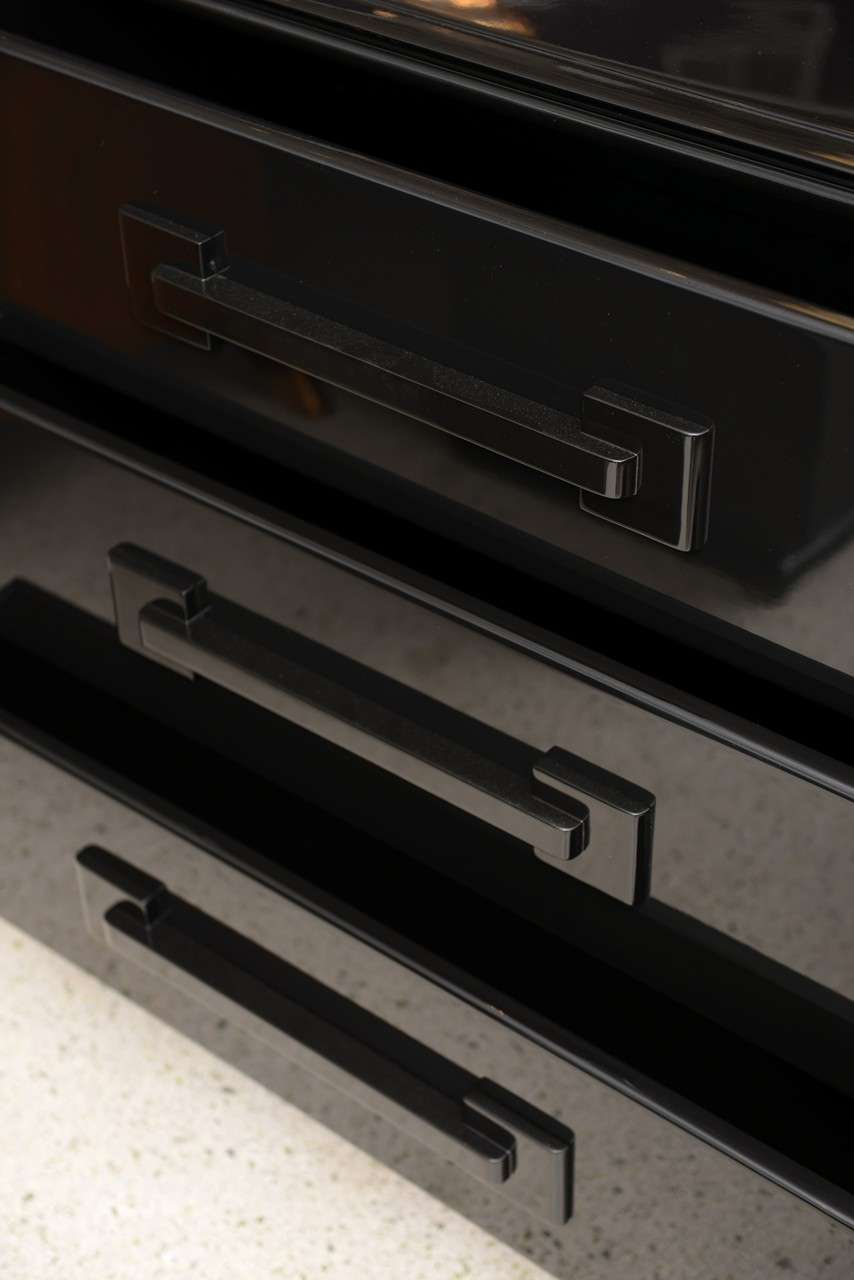 An Italian Modern Black Lacquer 3 Drawer Chest at 1stDibs | black ...