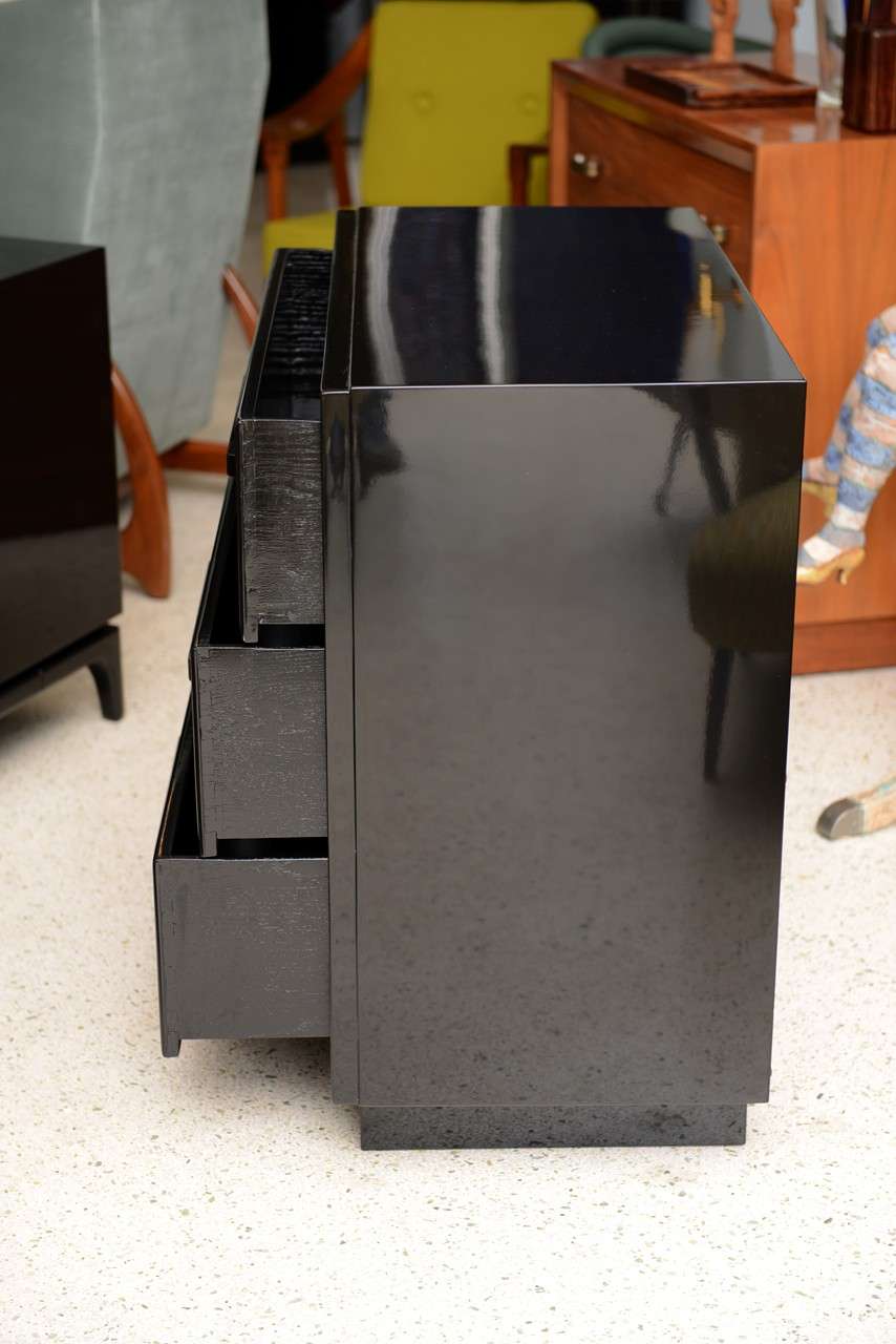 An Italian Modern Black Lacquer 3 Drawer Chest at 1stDibs | black ...