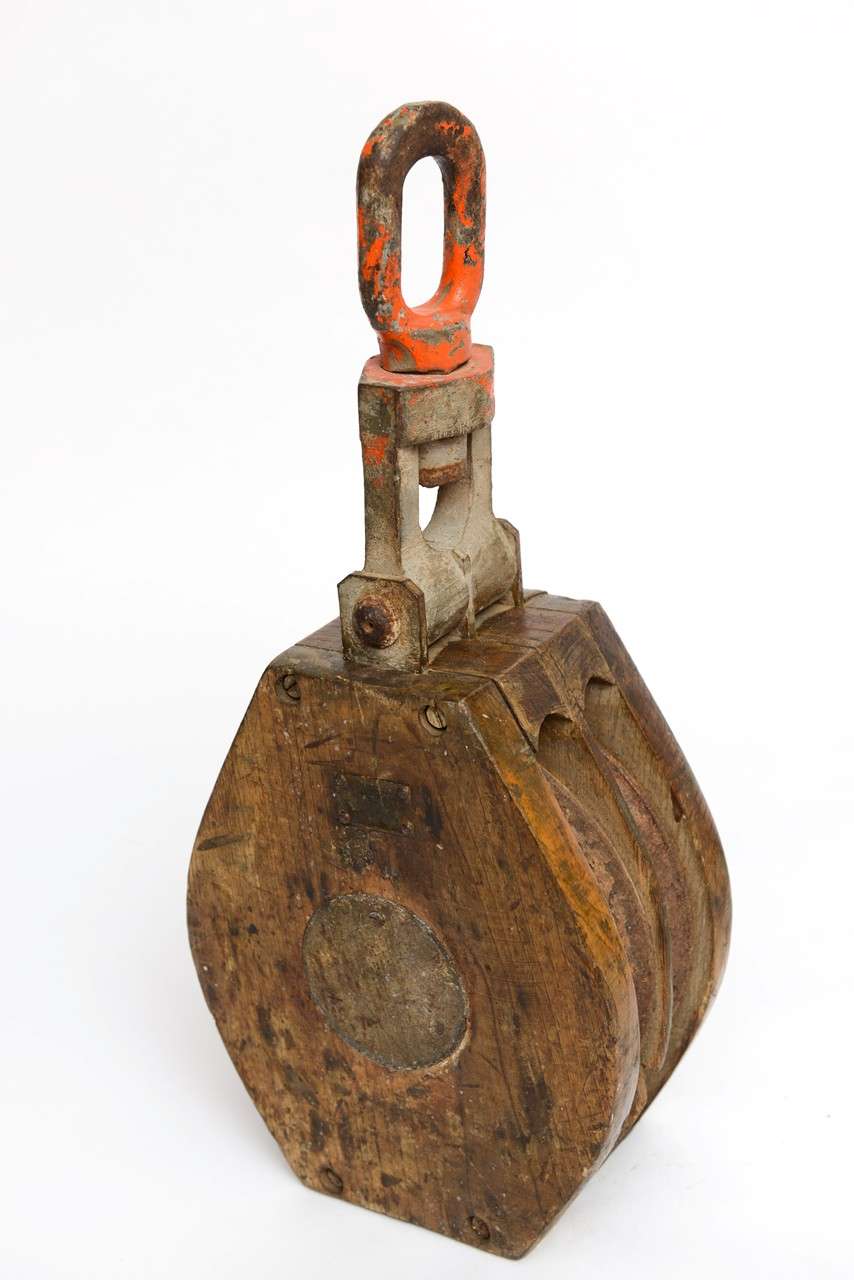 Saturday sale Pair of Antique Cargo Ship Pulley's at 1stDibs