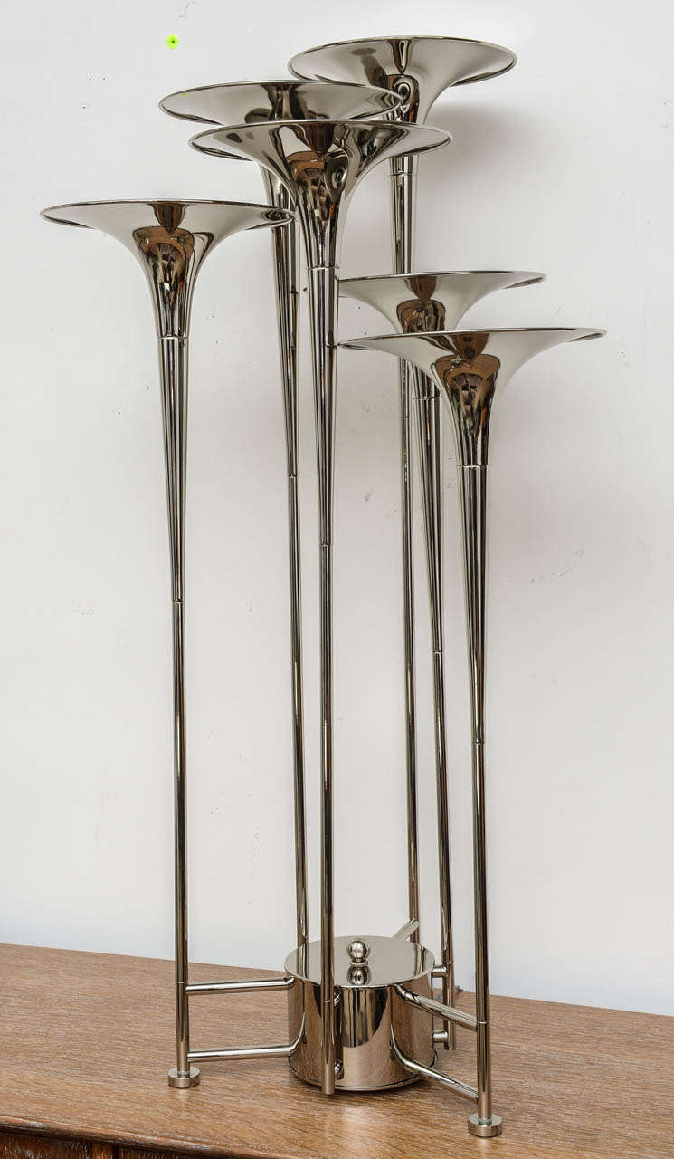 Chrome Trumpet Table Lamp by Reggiani at 1stDibs