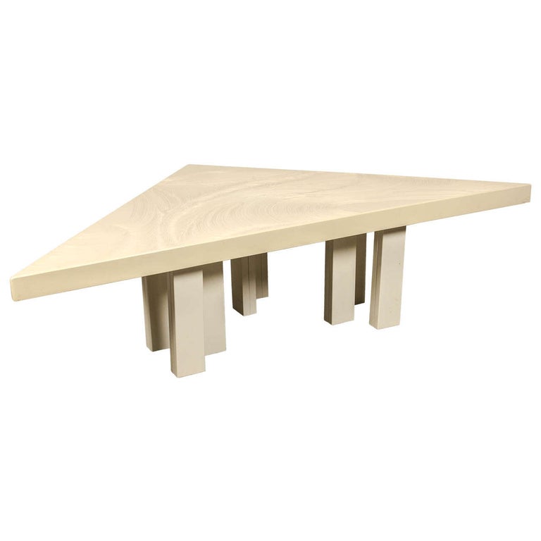 Modernist Triangular Coffee Table by Fernand Dresse at 1stDibs