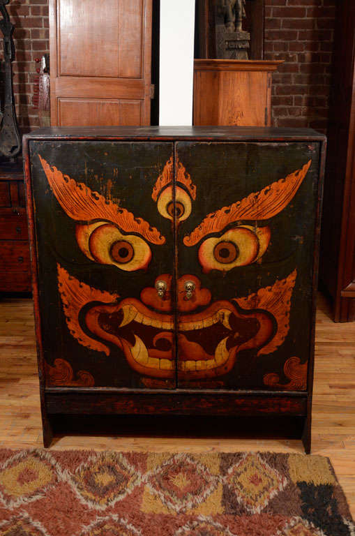 Tantric Monastery Chest w/ Mahakala Face at 1stDibs