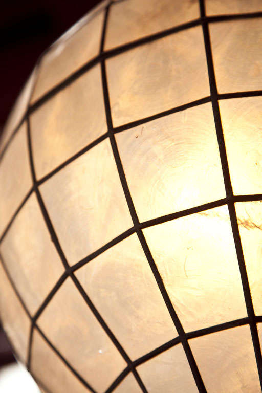 A Great Capiz Shell Pendant Light at 1stDibs