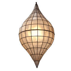 A Great Capiz Shell Pendant Light at 1stDibs