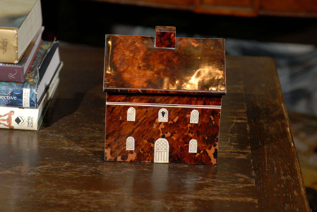 English House Tortoiseshell Tea Caddy at 1stDibs
