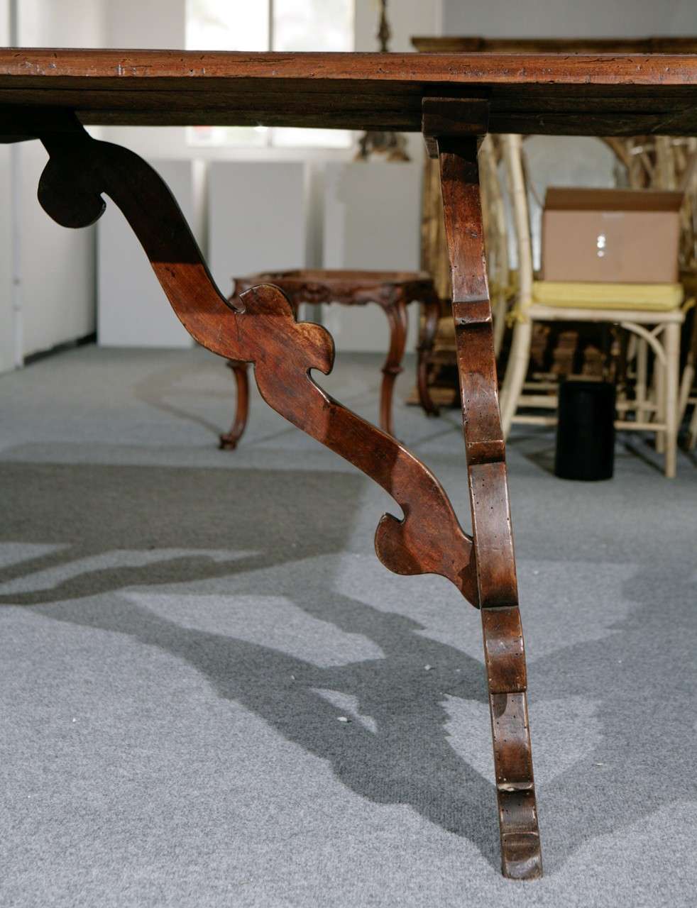 Italian Trestle Table For Sale at 1stDibs