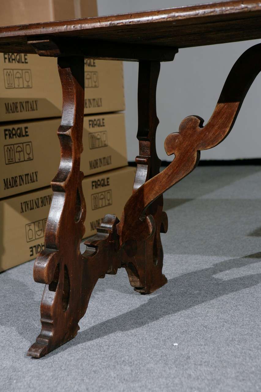 Italian Trestle Table For Sale at 1stDibs