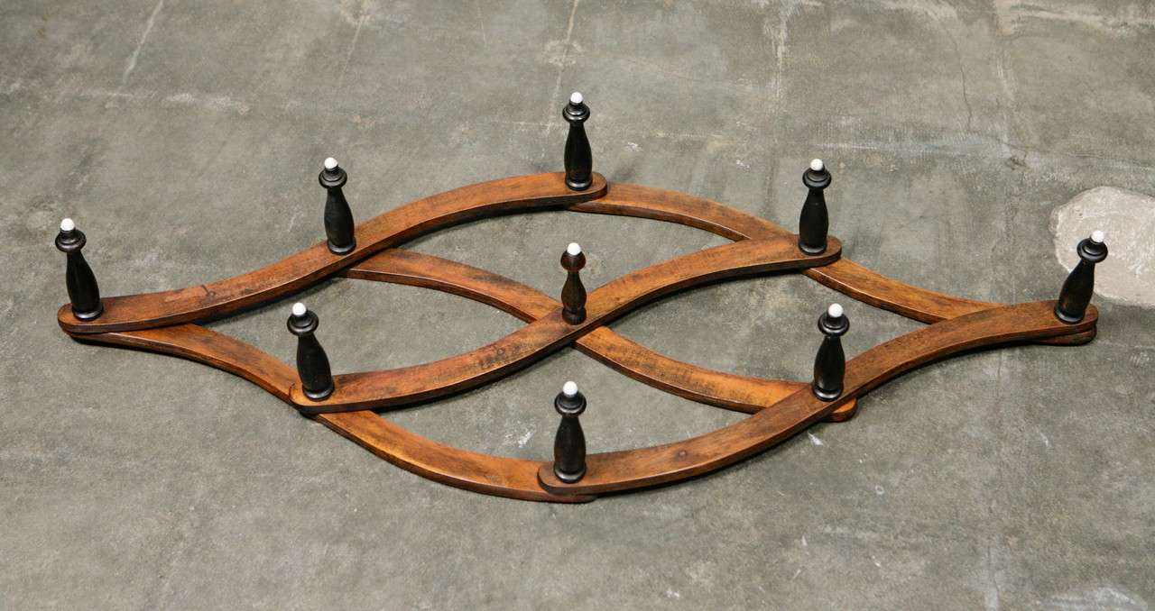 Antique American Folding Hat Rack at 1stDibs