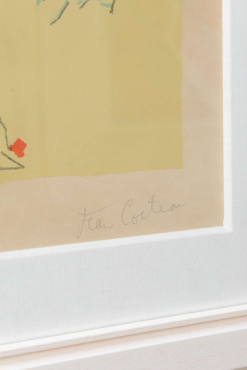 Signed and Numbered Color Lithograph "Carnaval de Nice" Jean Cocteau ...