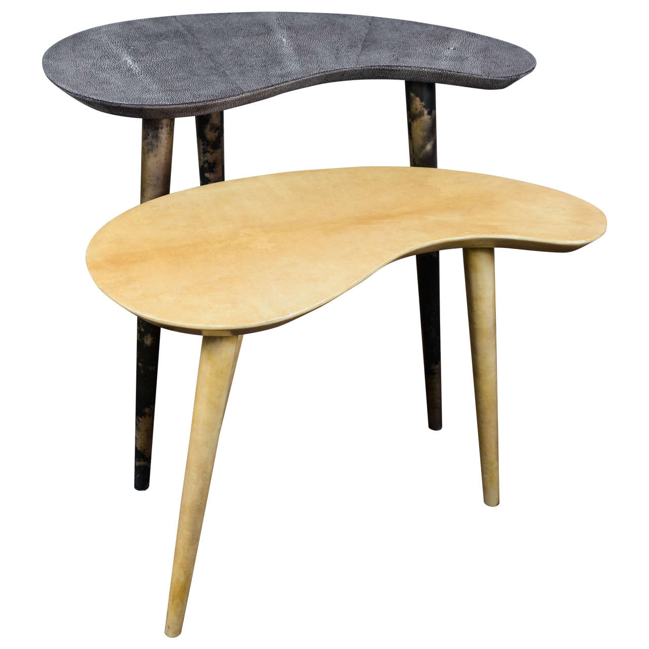 Pair of Shagreen Side Tables at 1stDibs