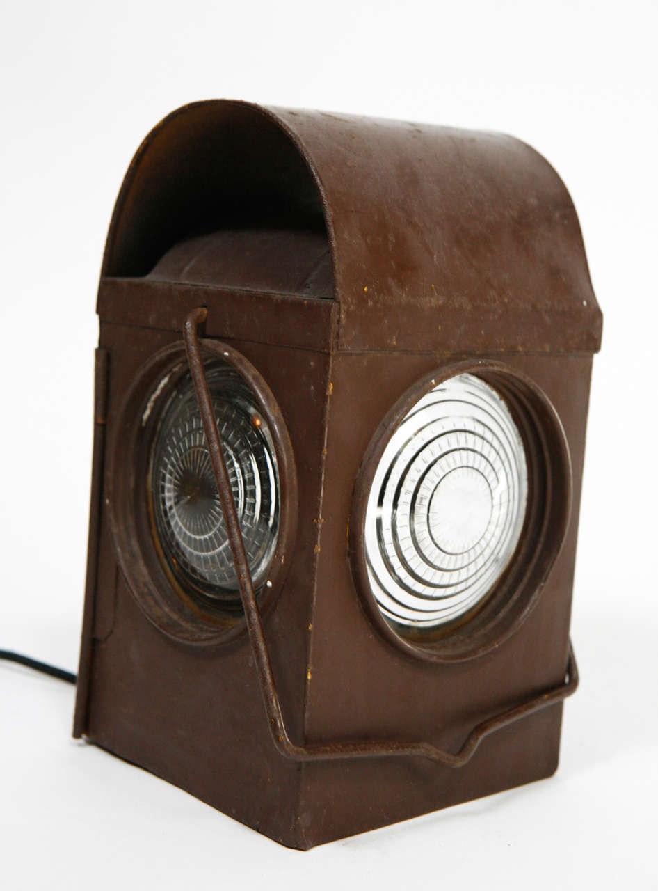 ANTIQUE ROAD WORK LANTERNS, ENGLAND, c. 1940 For Sale at 1stDibs