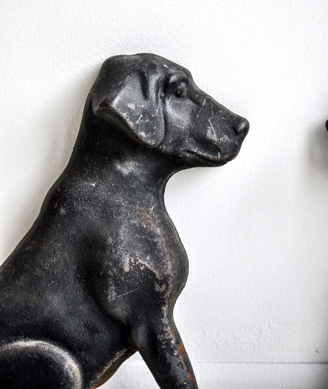 Pair of Cast Iron Dog Andirons at 1stDibs