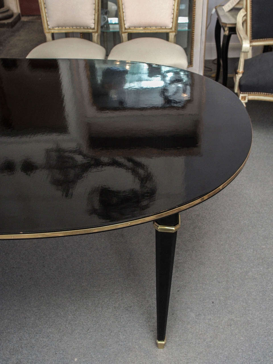 Black Lacquer Dining Table at 1stDibs